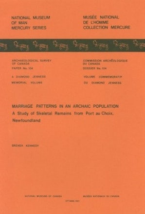 Marriage Patterns in an Archaic Population – University of Ottawa Press