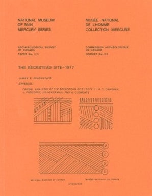 Beckstead Site - 1977 – University of Ottawa Press
