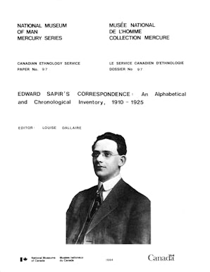 Edward Sapir's correspondence – University of Ottawa Press